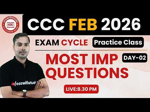 CCC FEBRUARY EXAM 2026 | CCC ONLINE CLASS #02 | CCC EXAM QUESTIONS | BY DEVENDRA SIR