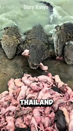 Budidaya Buaya di Thailand! #shorts #facts #faktaunik