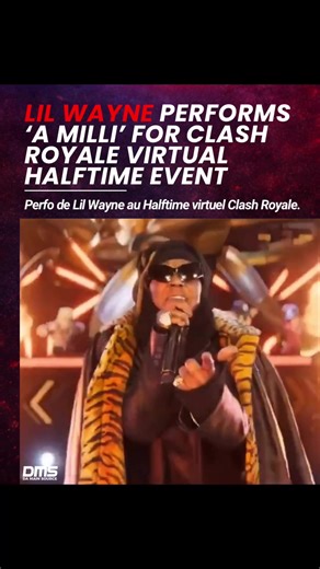 🎮🎤 #LilWayne performed A Milli during the #ClashRoyale virtual halftime event, merging hip hop and gaming culture on a massive global stage. #Damainsource #montreal #hiphop