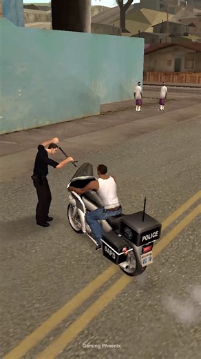 CJ after messing with cop! 😂 #shorts #gaming