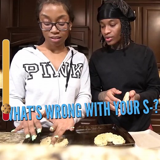 My heart turned out better than hers 😅 #baking #girlfriend #cookies #reels #together #viral | PerfectLaughs