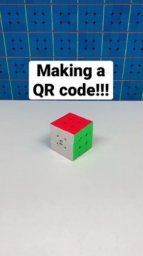 Making a QR code with Rubik’s Cubes….