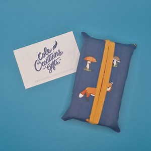 Fox Print Pocket Tissue Holder: Washable Reusable Fabric Cover - Etsy