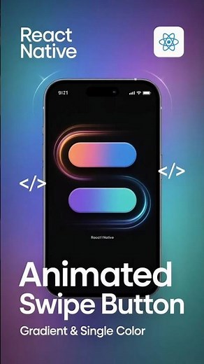 React Native Custom Animated Swipe Button | Gradient & Single Color Customization! #codereact #code