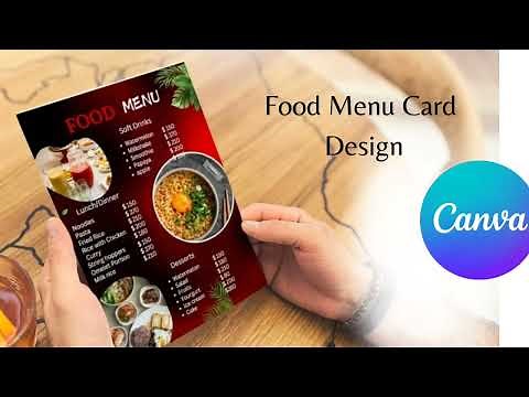 Food Menu Card Canva Tutorial | Graphix Creativity