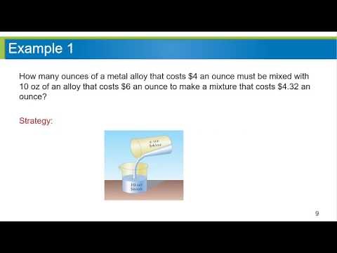 Algebra - Mixture and Uniform Motion Problems