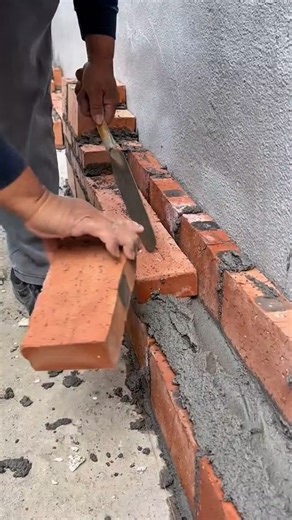 Bricklaying Process Using a Trowel | Clean & Solid Wall Build!