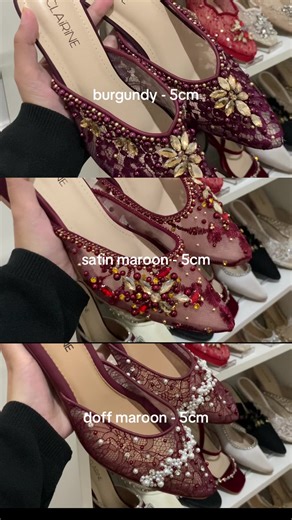 Dari ke3 model wedding shoes ini, kirakira kamu suka dan bakal pilih yang mana?😍 cantik cantik bgt model shoes nya, heels nya nyaman krna cuma 5cm aja🥰👠 #2026bride #sepatuwanita #heelswanita #heelscantik #weddingshoes
