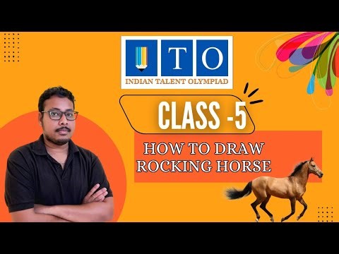 Drawing class 5// how to draw easy rocking horse step by step// drawing for kids.