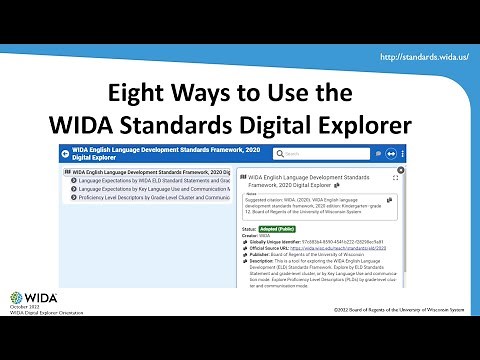 8 Ways to Use the WIDA Standards Digital Explorer