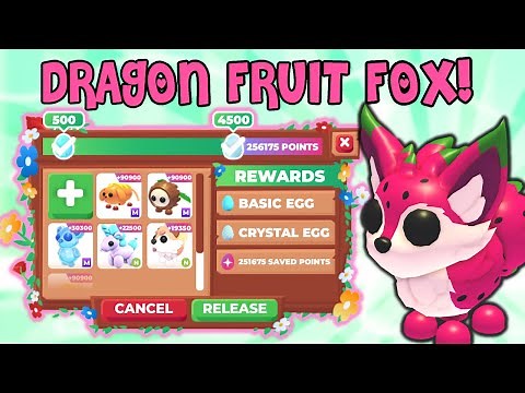 Hatching Crystal Eggs for Dragon Fruit Fox! | Roblox Adopt Me Pet Releaser Update 2026 | Riivv3r