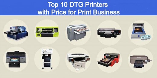 Top 10 DTG Printers in 2024 with Price for Print Business