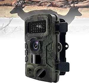 58MP Wildlife Camera, Outdoor Hunting Camera with 120° Detection Angle & IP66 Waterproo & 65ft Night Vision, Trail Camera for Wildlife Monitoring, Backyard Security