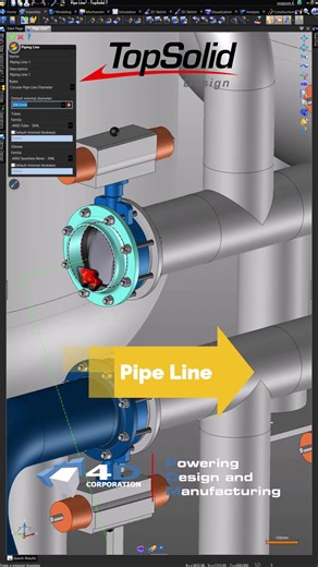 Pipe Line Design By NK #cad #cam #parametricdesign #mold #cnc #3dprinting #pipeline #4d #topsolid