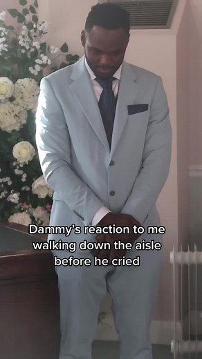 Groom sees bride for first time #groomreaction #weddingday