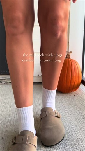 Stylish Mid Sock with Clogs Combo for Autumn Fashion Trends