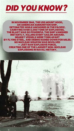 USS Mount Hood: The Massive WWII Naval Explosion That Erased a Ship #warbytes #didyouknow #ww2