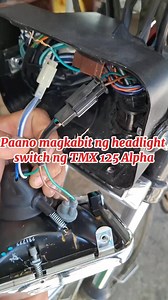 Paano magkabit ng headlight switch ng TMX 125 Alpha #motorcycle #TMX125Alpha #tips | JM MotoWorkz