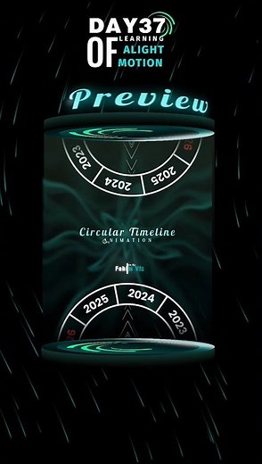 Circular Timeline Animation Tutorial 😮‍💨🔥‼️" DAY-37 " Of Learning Alight motion in 30 Second's‼️