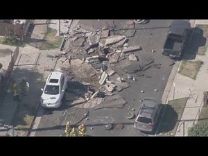 Underground electrical vault explosion shatters pavement in Hyde Park