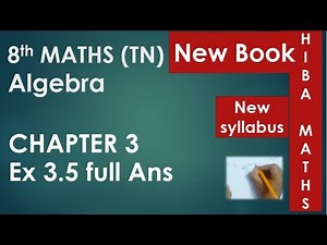 8th maths chapter 3 exercise 3.5 full answers tn samacheer hiba maths