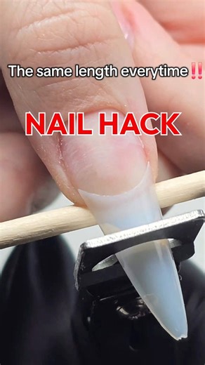 Kate | Nail Educator & Business Mentor | Nail Academy | 😱 Struggling to get all nails the same length⁉️ 😩 This simple trick using just one wooden stick will change everything 💅✨ #nailhack... | Instagram