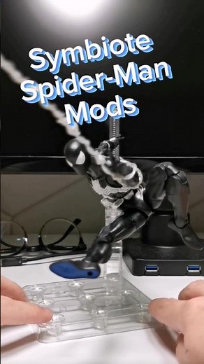Symbiote Spider-Man Pinless Mod Marvel Legends Hasbro Pulse Action Figure Fix McFarlane Custom