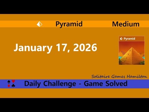 Microsoft Solitaire Collection | Pyramid Medium - January 17, 2026 | Daily Challenges
