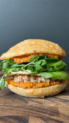 Dan Roberts on Instagram: "Sausage, Egg & Romesco Breakfast Sandwich. The @sandiskapac Creator Series keeps the workflow simple and makes everything easier. Ingredients Sandwich 2 pork and fennel sausages, casing removed 1 egg Watercress 1 ciabatta roll Romesco Sauce 2 red capsicums, roughly chopped (stems, seeds and membrane removed) 1 tomato, quartered 3 garlic cloves, skin on 1 tbsp olive oil Salt Stale crusty bread Almonds or walnuts (traditionally almonds) Extra virgin olive oil 1 tsp smoke