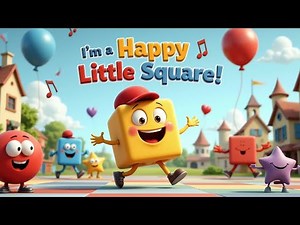 I’m a Happy Little Square | Funny Square Shape Song for Toddlers & Kids | KidsLearn Nursery Rhymes