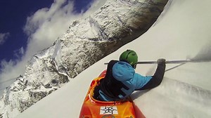 Kayaking on snow looks like the most fun thing ever. Credit: MadridXtreme//Rider: Mikel Sarasola. | Active Traveller Magazine