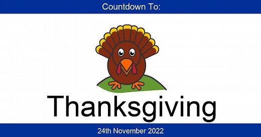 Countdown To Thanksgiving | Days Until Thanksgiving