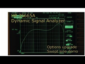 HP 35665A Dynamic Signal Analyzer options upgrade and demo of sine sweep