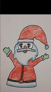 How to draw santa clause easy| Step by step tutorial for drawing and coloring christmas decoration
