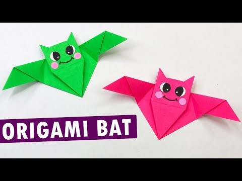 How to Make an Origami Bat | Easy Halloween Paper Craft