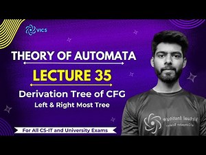 35- Derivation Tree of Context Free Grammar | Left & Right Most Tree | Theory of Automata