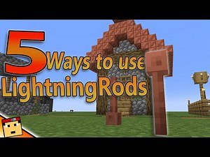 5 Cool Ways To Use The New Lightning Rod In Minecraft!!!