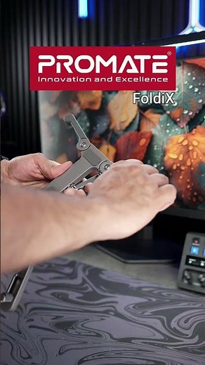 FoldiX: Compact Multi-Level Folding Laptop Stand w/ Anti-Slip Design #promate #بروميت