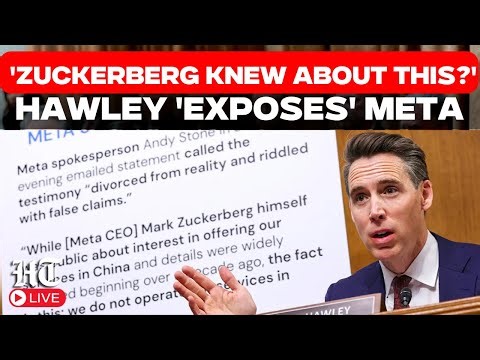 Live | Josh Hawley Torches Meta For 'Pirating' Books To Train AI | US Senate | Mark Zuckerberg LIVE