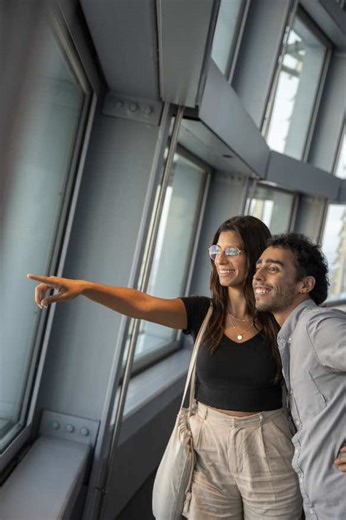 People enjoying #Barcelona from the highest tower! Come and see it 💙 #TorreGlòries #MiradortorreGlòries