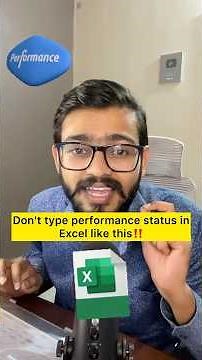 Don't type performance status like this in Excel‼️Instead Use Amazing Function #excel #exceltips