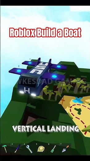 No Scale Tool Futuristic VTOL Ship in Roblox Build a Boat for Treasure! #roblox #babft Jet