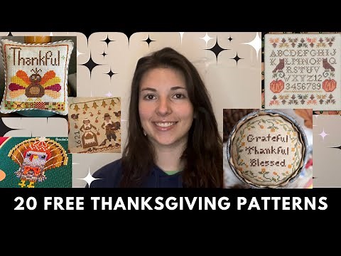 20 Free Thanksgiving Harvest Cross Stitch Patterns - Floss tube extra #7