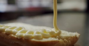 Girl Doing Sandwich Salami Pours Mayonnaise Stock Footage Video (100% Royalty-free) 1047666622 | Shutterstock