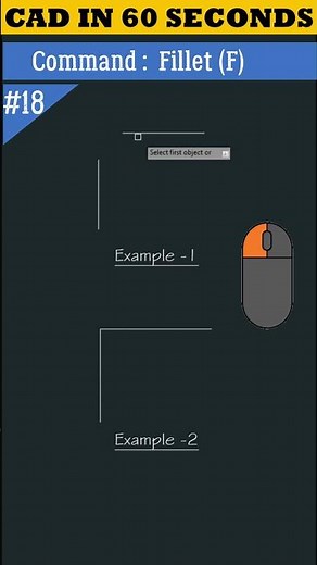 CAD in 60 Seconds | Fillet Command in AutoCAD #shorts #autocad