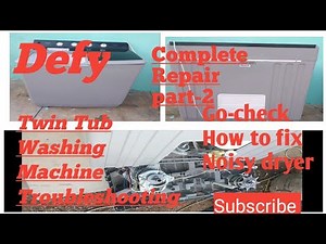 How to fix or repair a Twin Tub washing machine at home,see how to save the motors not to fail|Part2