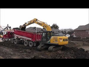 Digging Basement With Excavator Kobelco SK170