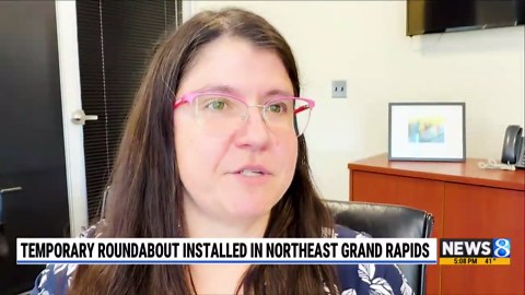 Neighbors see fewer crashes near temporary roundabout