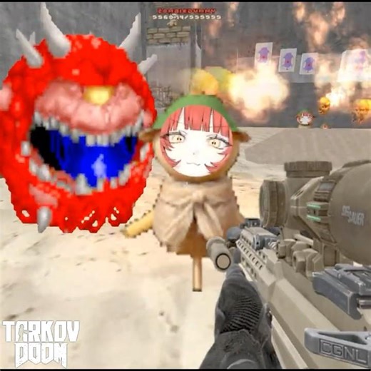 Shooting range is UNDER ATTACK !! | DOOM(1993) TARKOV mod |#escapefromtarkov #doom #doommods