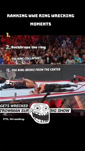 Top 5 Shocking WWE Ring Wrecking Moments!💀#edit